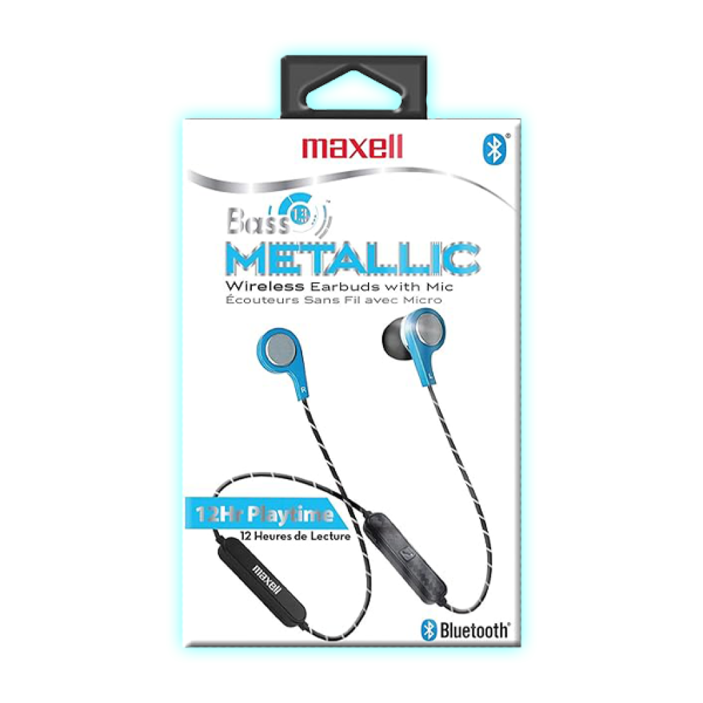 AURICULAR MAXELL BASS 13 METALLIC CON MICROFONO AZUL/SEB-BLUE/JACK 3 ...