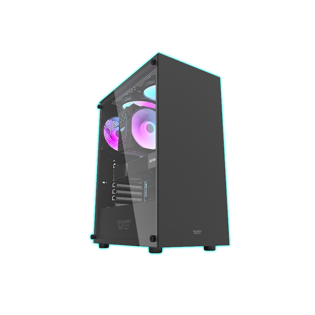 GABINETE GAMING DARKFLASH DK100 BLACK :: Serial Center