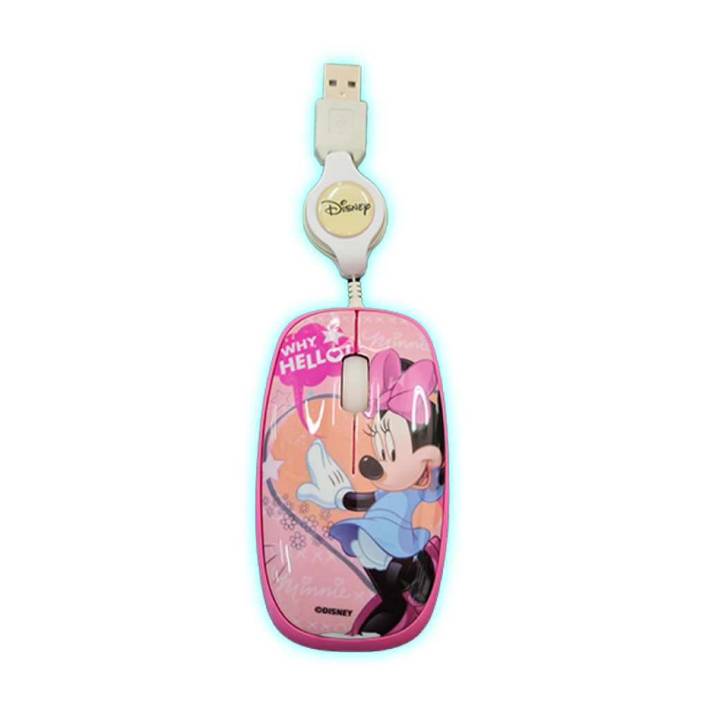 MOUSE OPTICO USB CON CABLE RETRACTIL - MINNIE :: Serial Center
